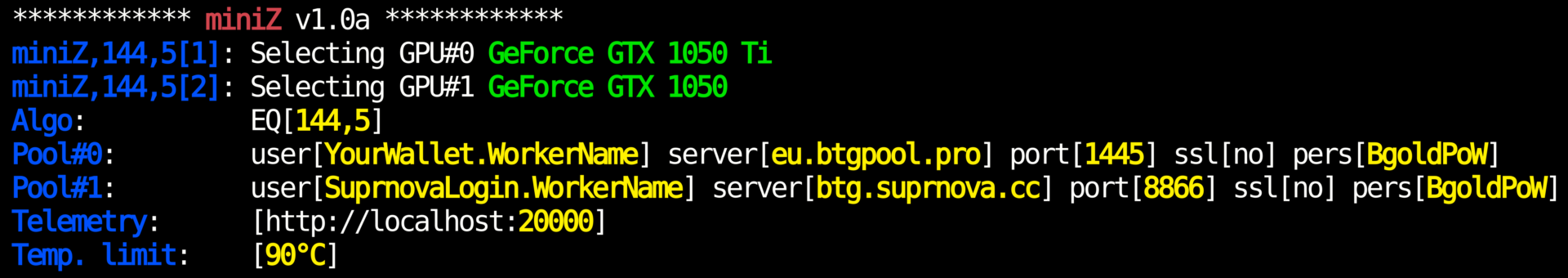 Usage - miniZ - To start miniZ Equihash miner on Linux: open a console...