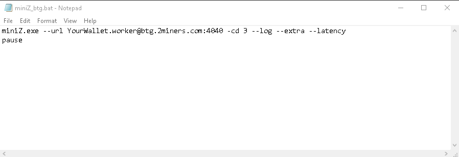 BTG mining on Windows: step-by-step guide - miniZ