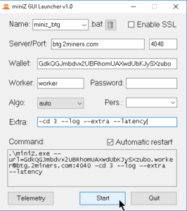 miniZ GUI Launcher - miniZ - version v1.2l includes a GUI Launcher